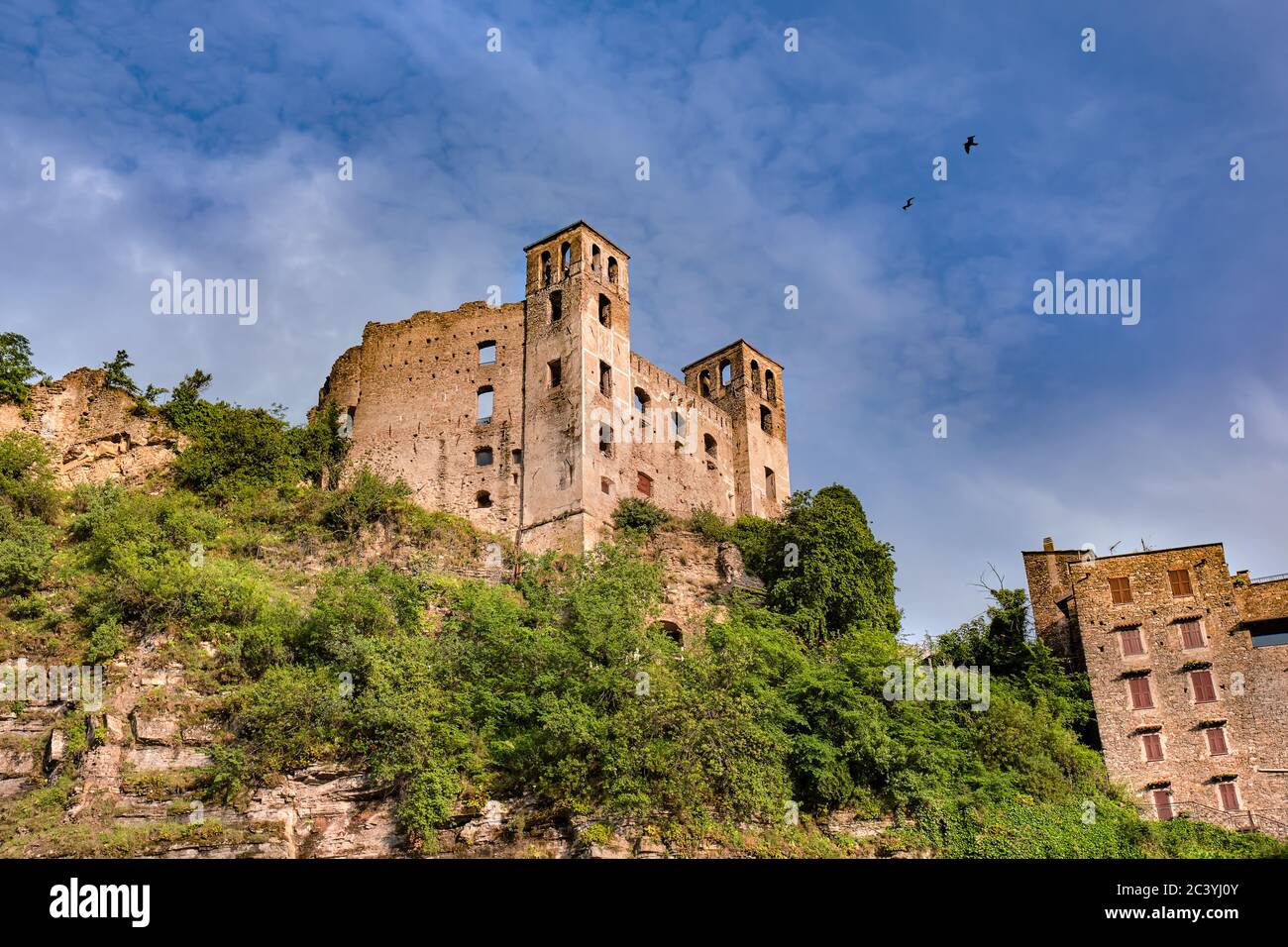 Dolceacqua castle in Ventimiglia, Imperia district, Liguria, Italy ...