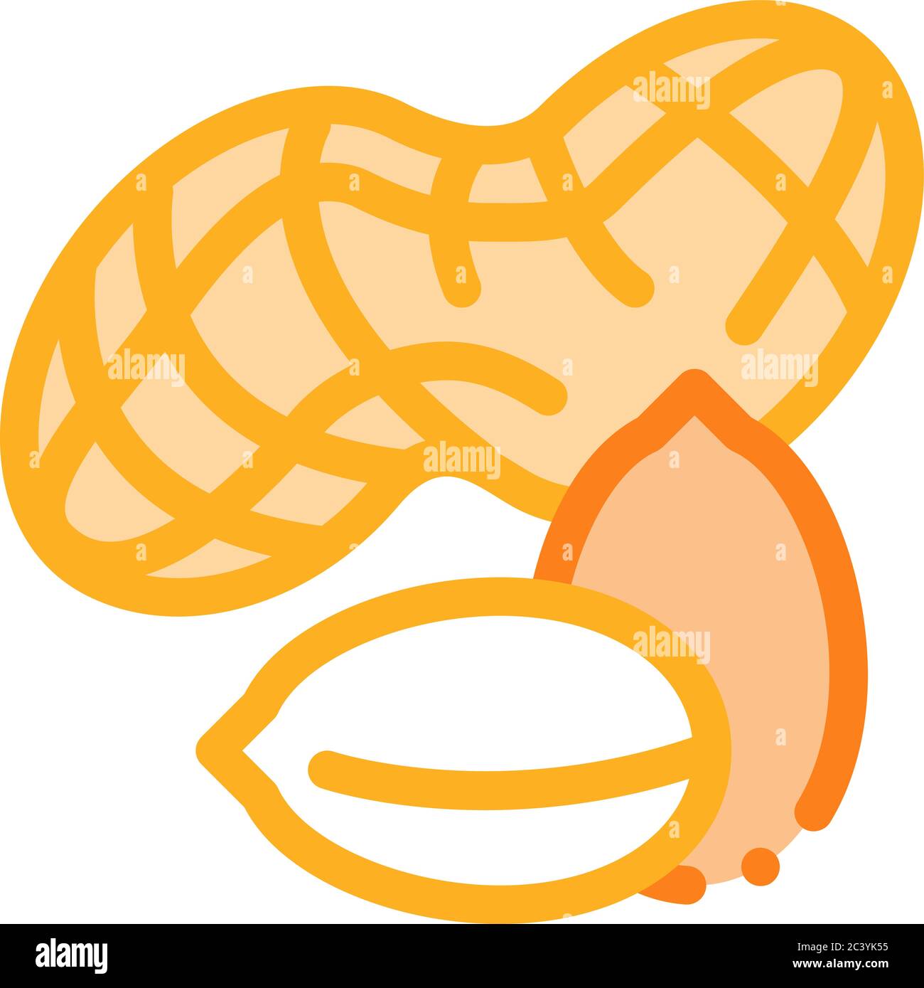 peanut nuts icon vector outline illustration Stock Vector Image & Art - Alamy