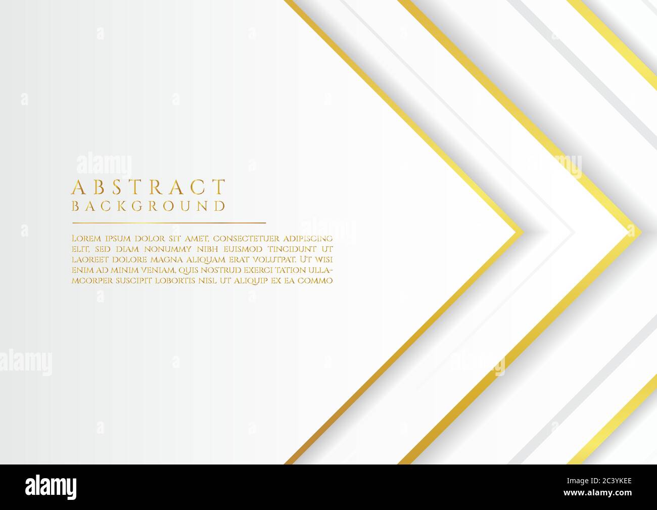 Abstract Line Gold Metallic Color And White Background Overlap Layer Design Vector Illustration