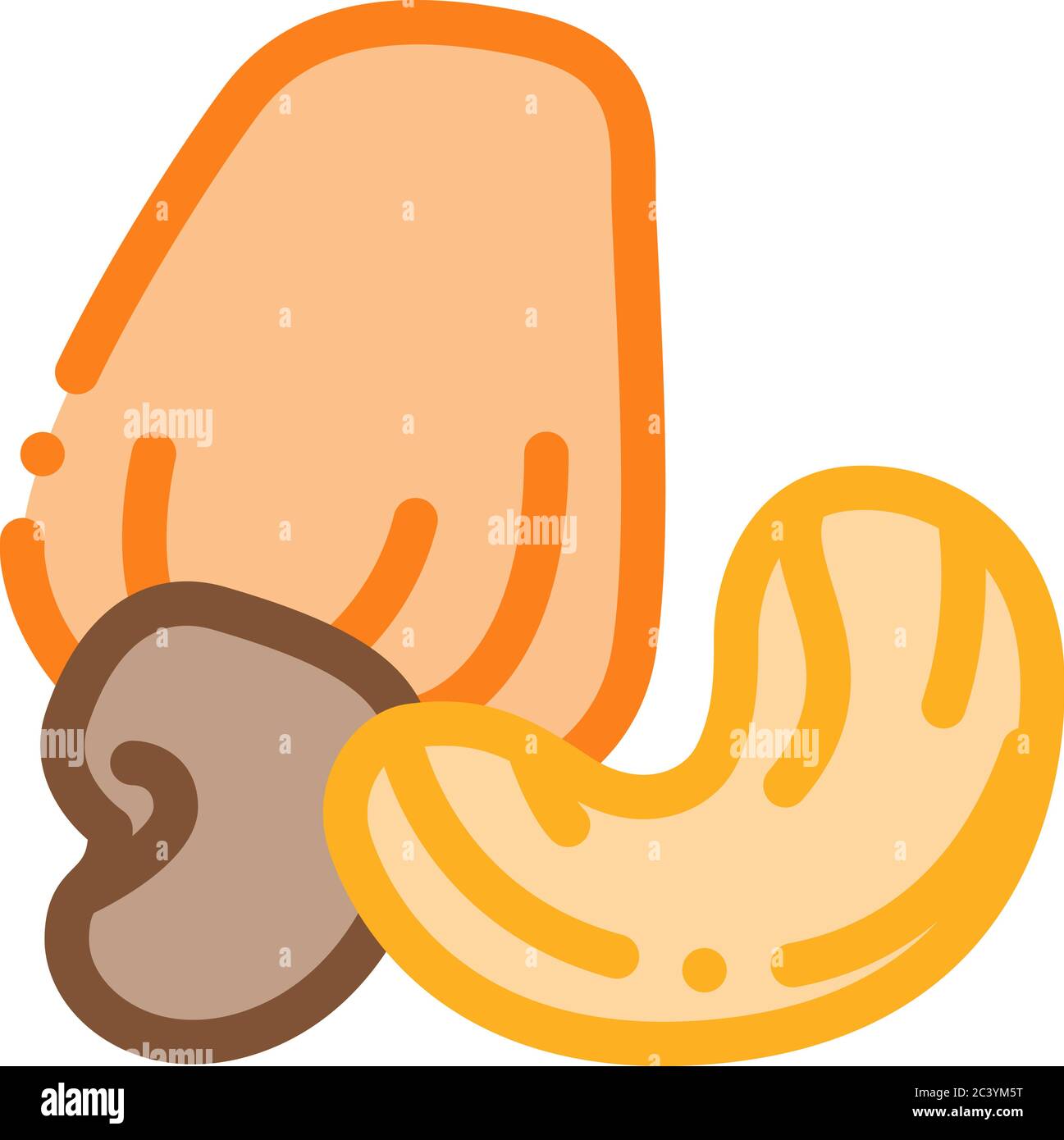 cashew nut icon vector outline illustration Stock Vector Image & Art ...