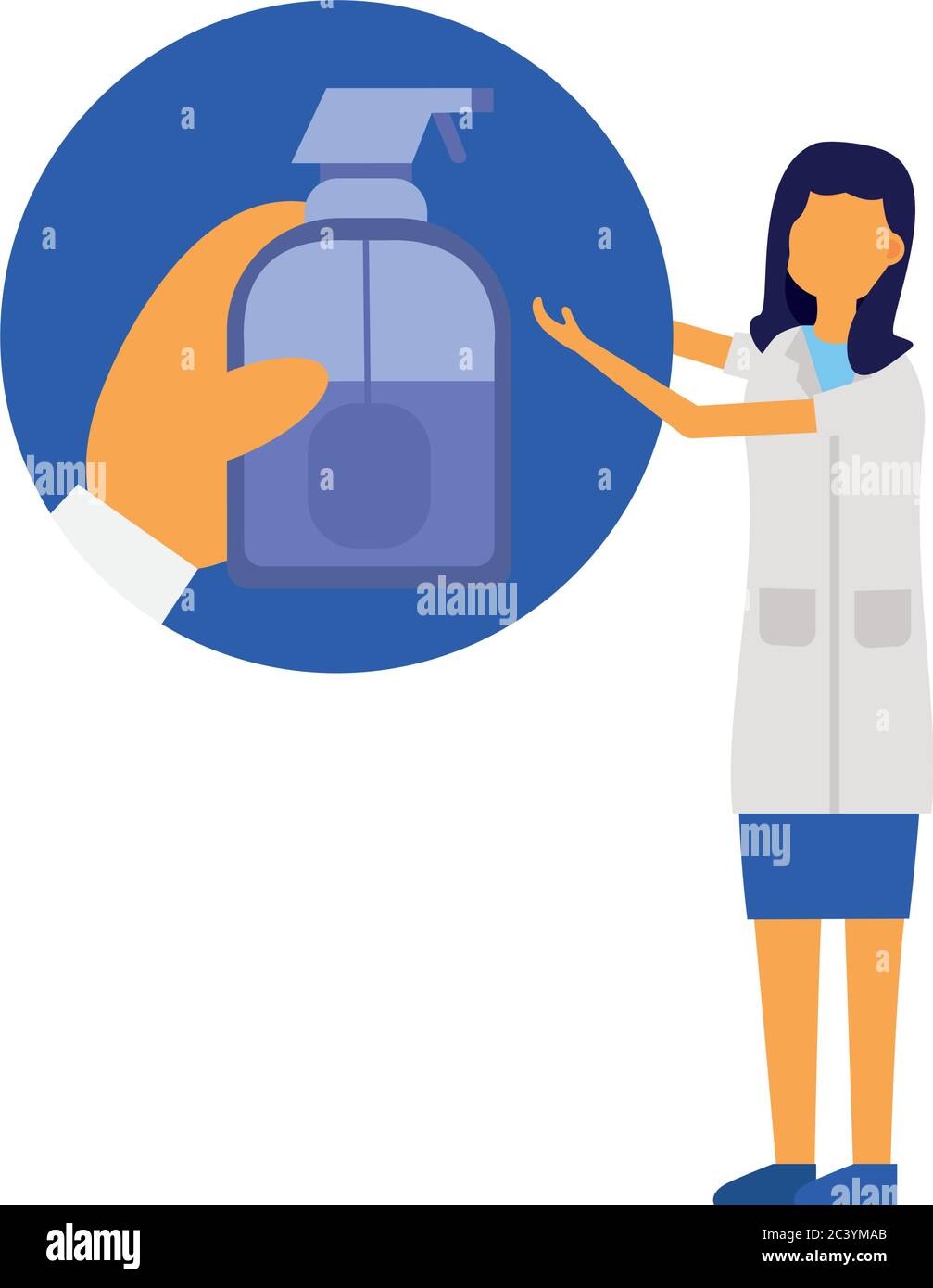 Woman hands spray bottle Stock Vector Images - Alamy
