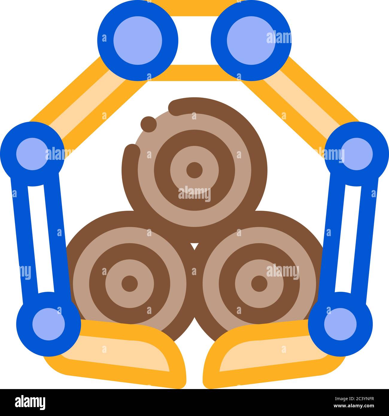 logging loading machine icon vector outline illustration Stock Vector ...