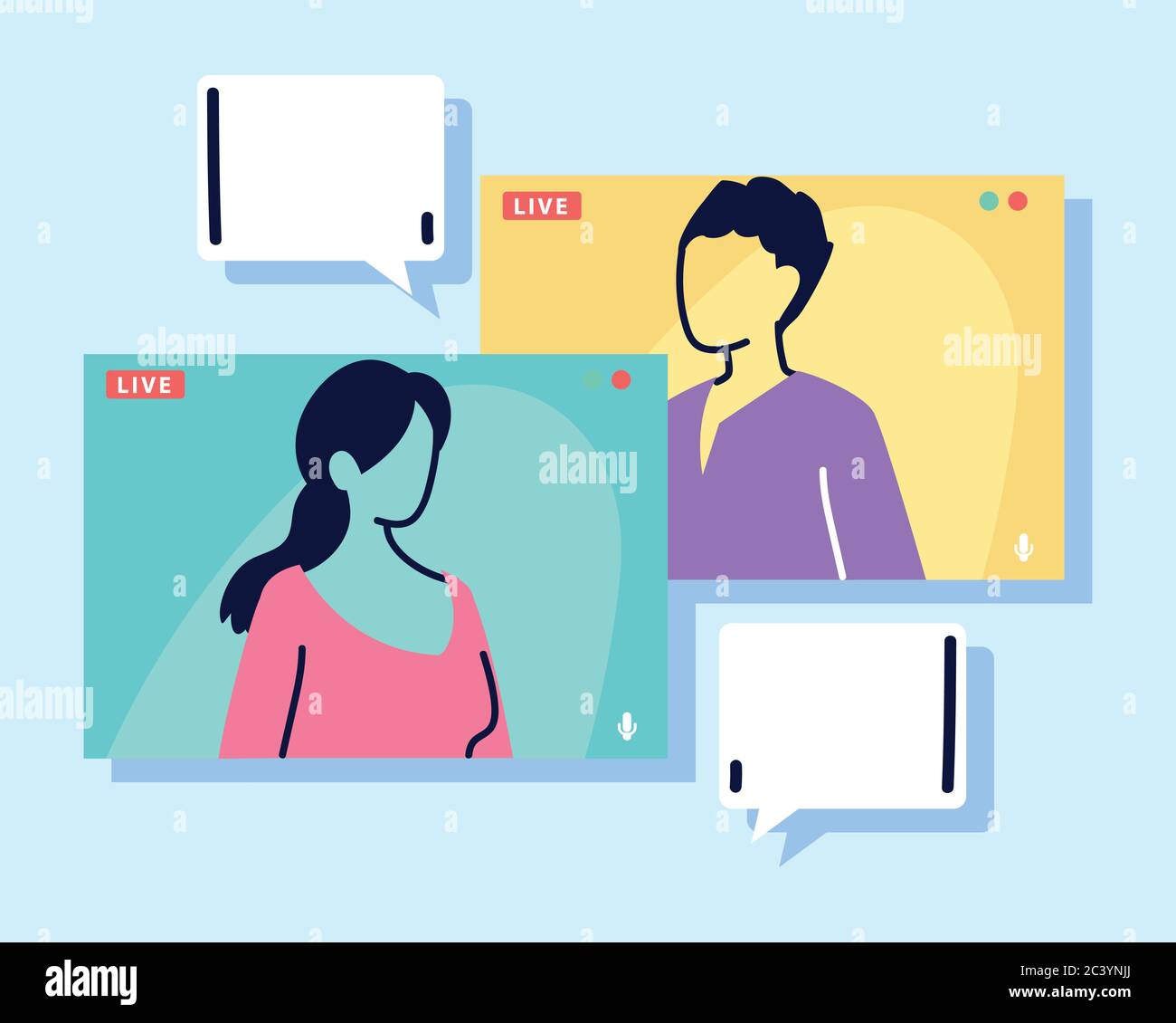 people talking to each other on the computer screen, conference video ...