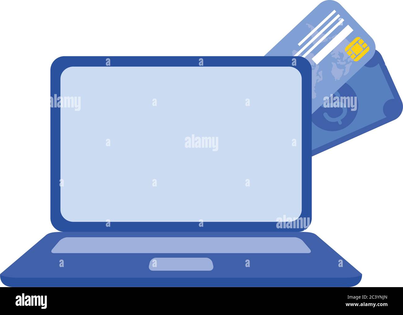 laptop credit card and bill of Online payments money and ecommerce ...