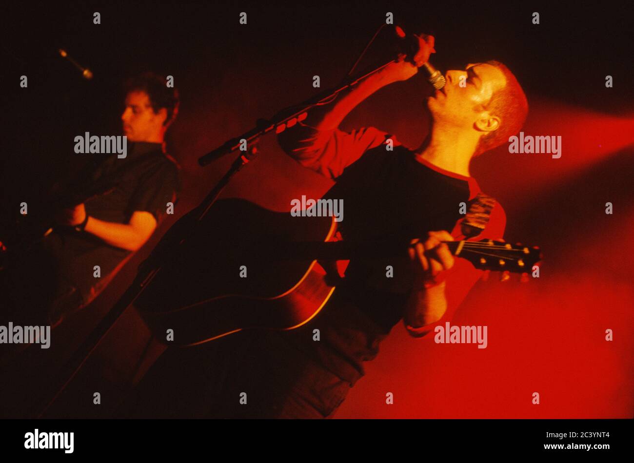 Coldplay performing at Wolverhampton Civic Hall on their Parachutes ...