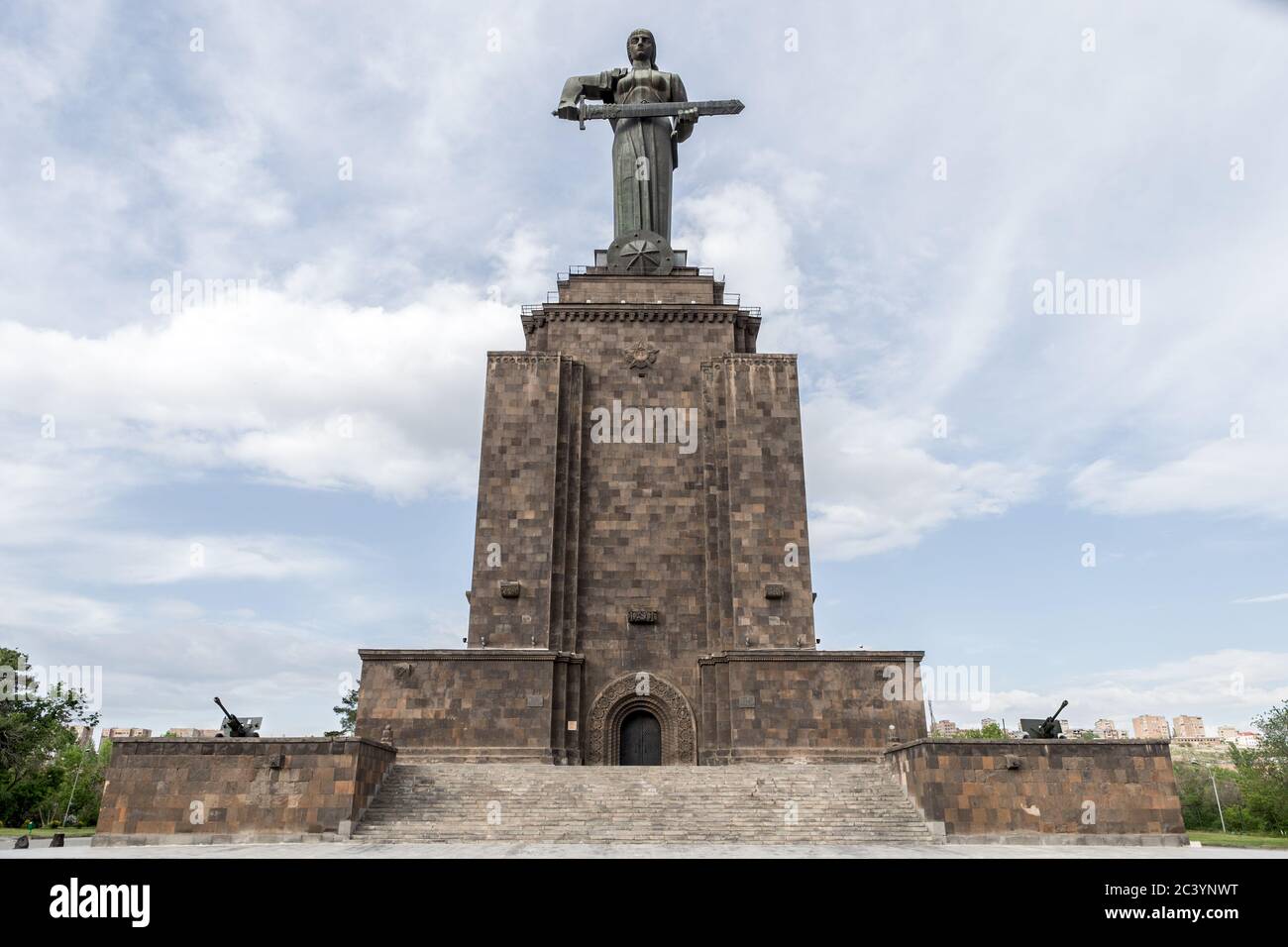 The statue of Mother Armenia at the Victory Park, Yerevan, Armenia ...
