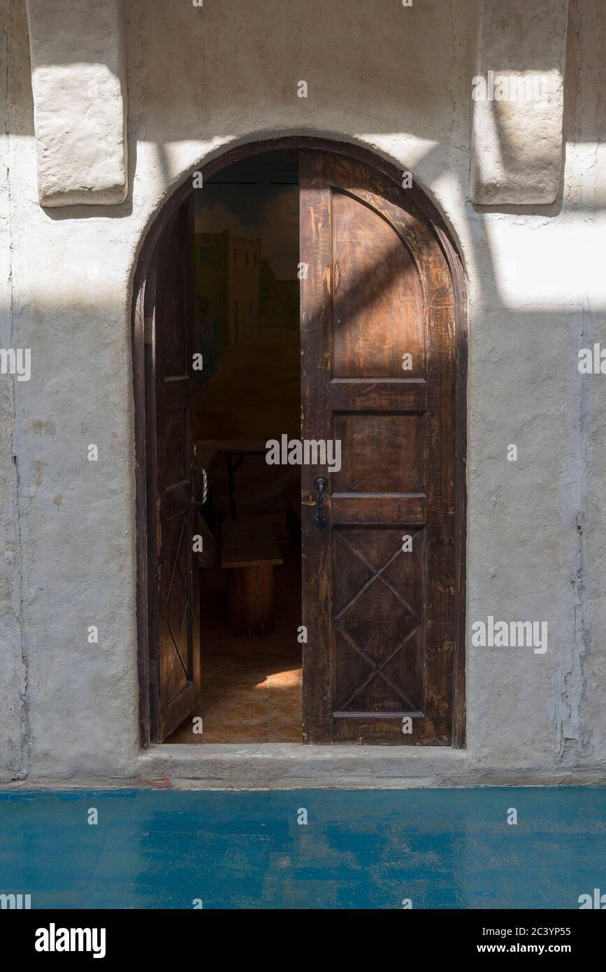 Open Old Wooden Door
