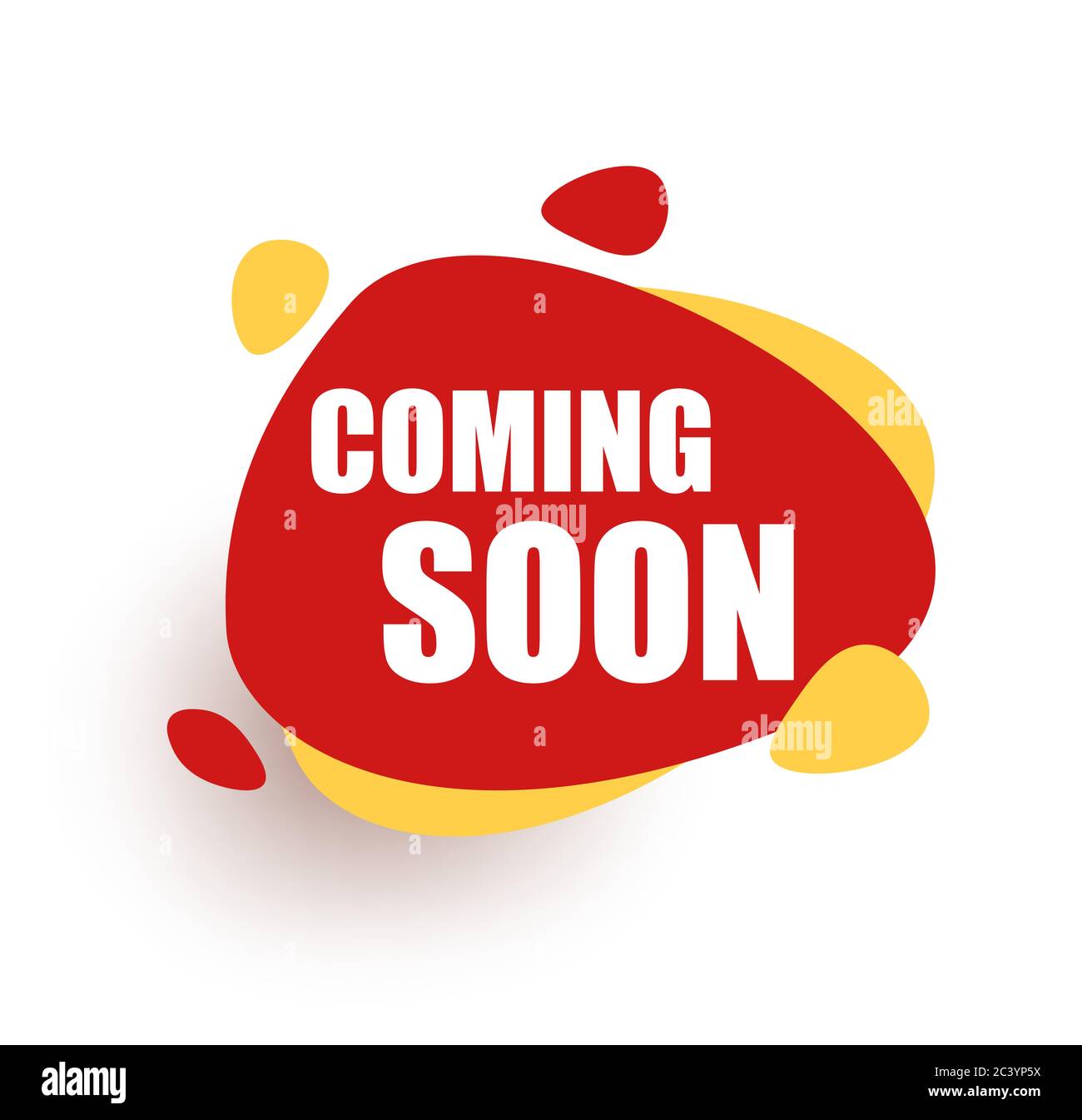 Coming soon Red Speech bubble announcement. Promotion Icon Offer ...
