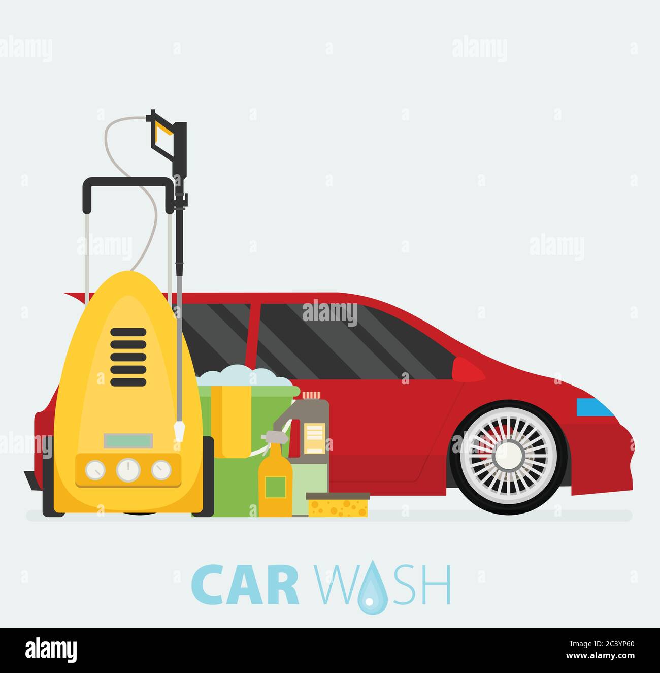 Automatic car wash equipment Stock Vector Images - Alamy