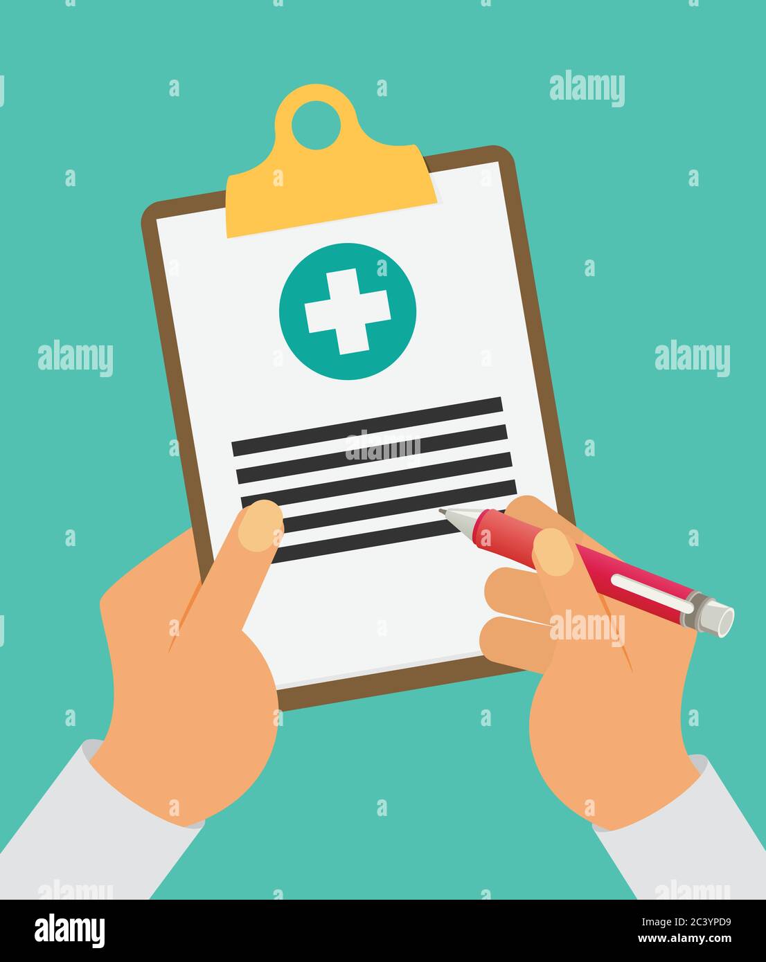 Doctor holding clipboard on Stock Vector Images - Alamy