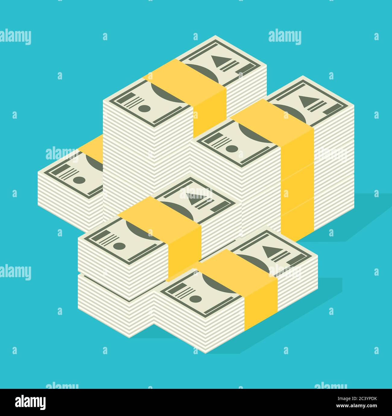 Stack of cash Stock Vector Images - Alamy