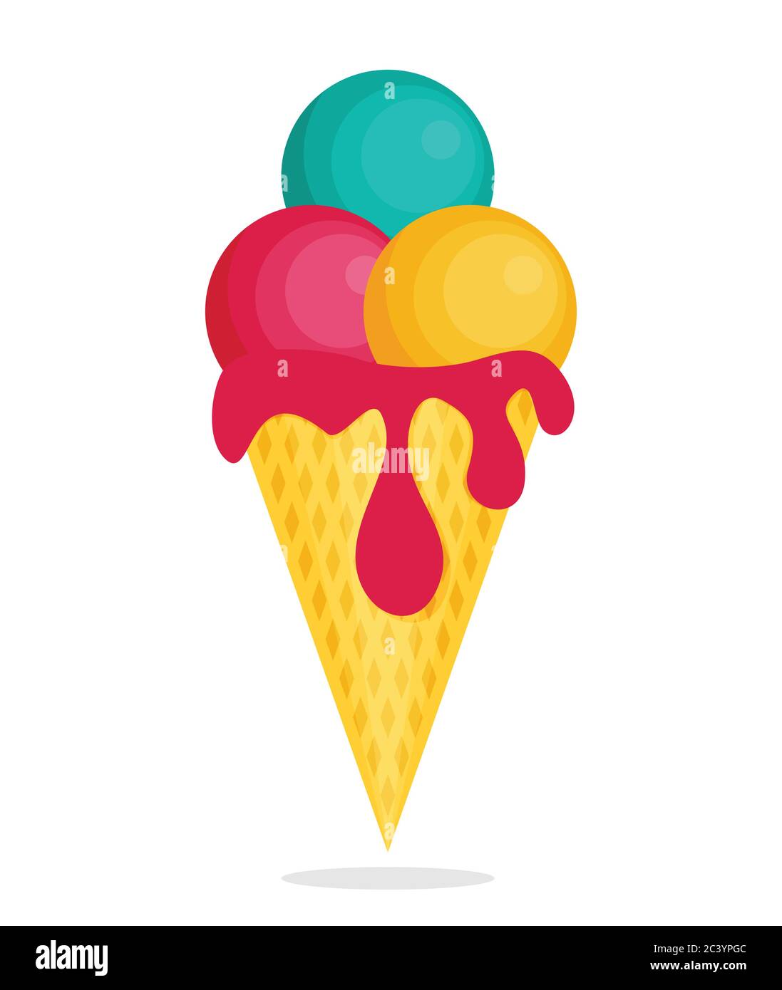 Flat vector of Ice Cream isolated on white background Stock Vector ...