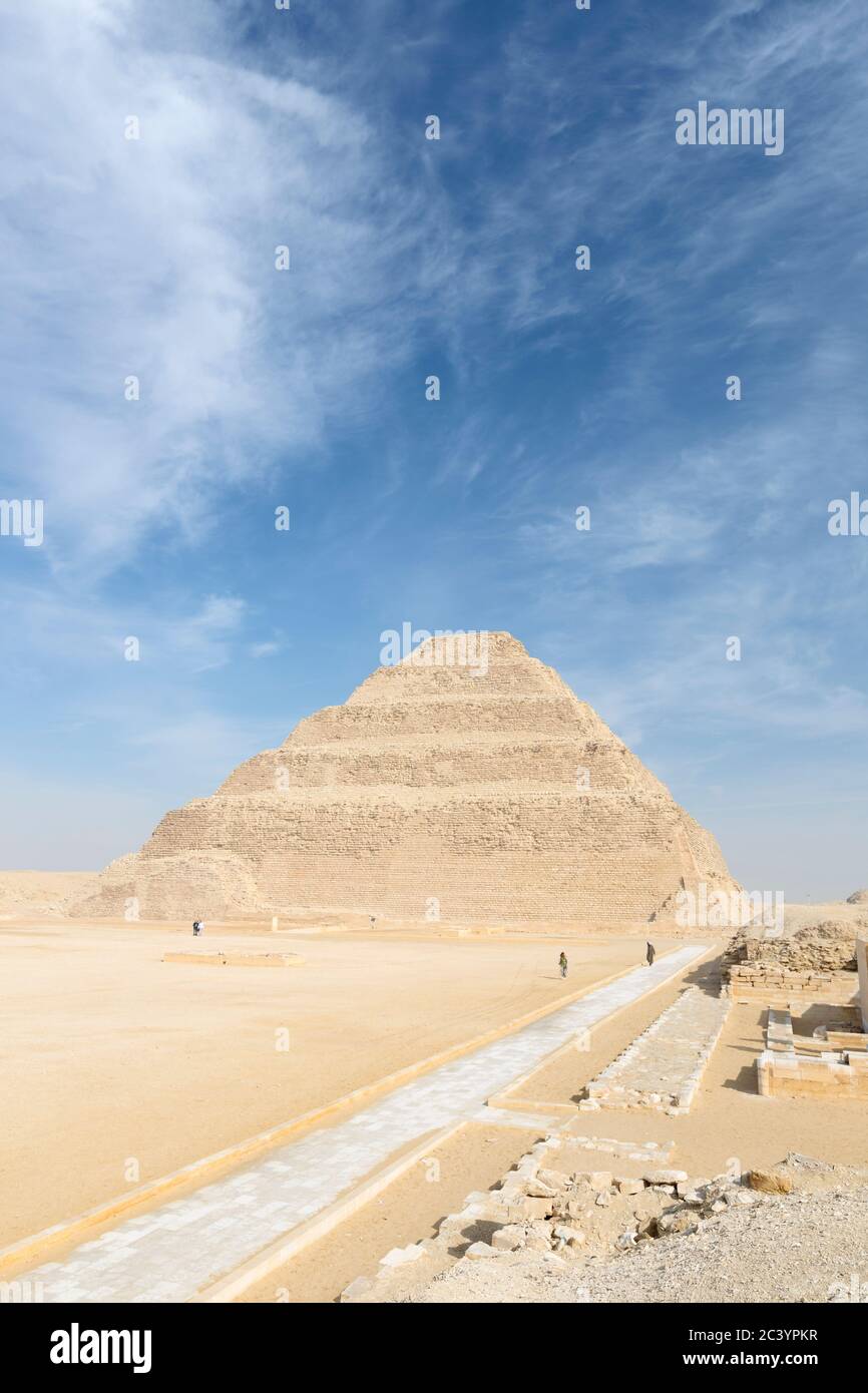 The stepped pyramid of Djoser, Saqqara, Egypt Stock Photo - Alamy
