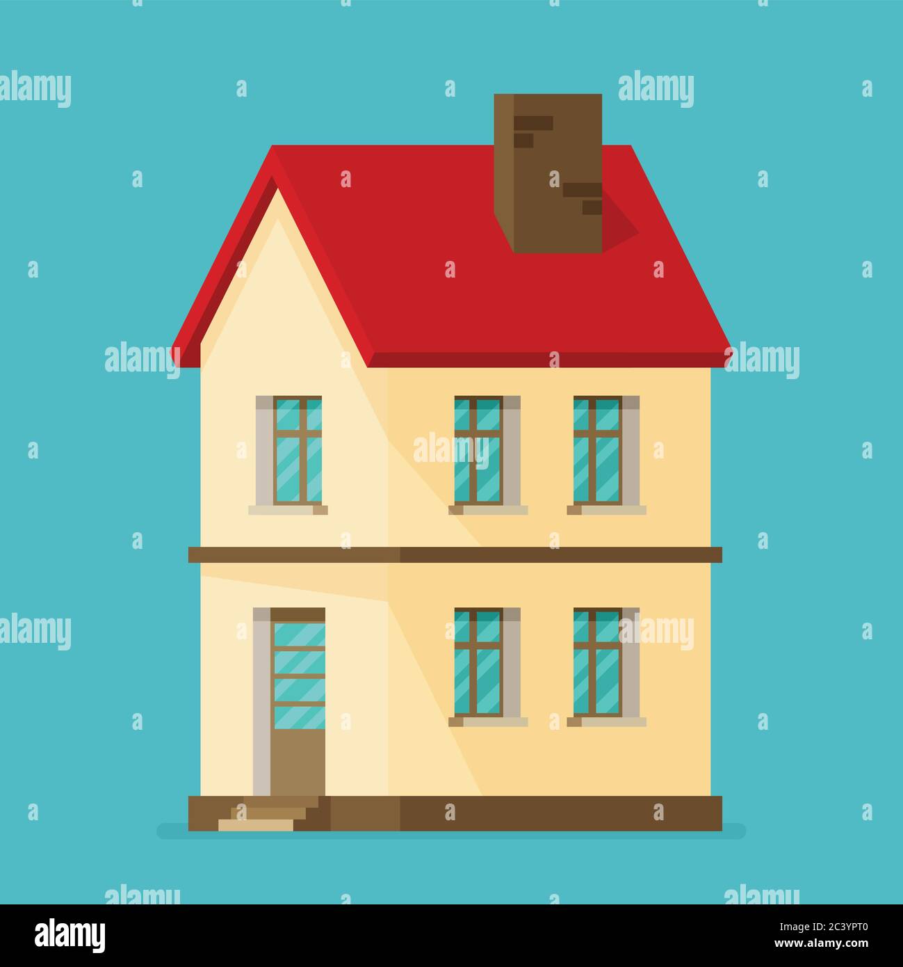 House. flat style vector illustration Stock Vector Image & Art - Alamy