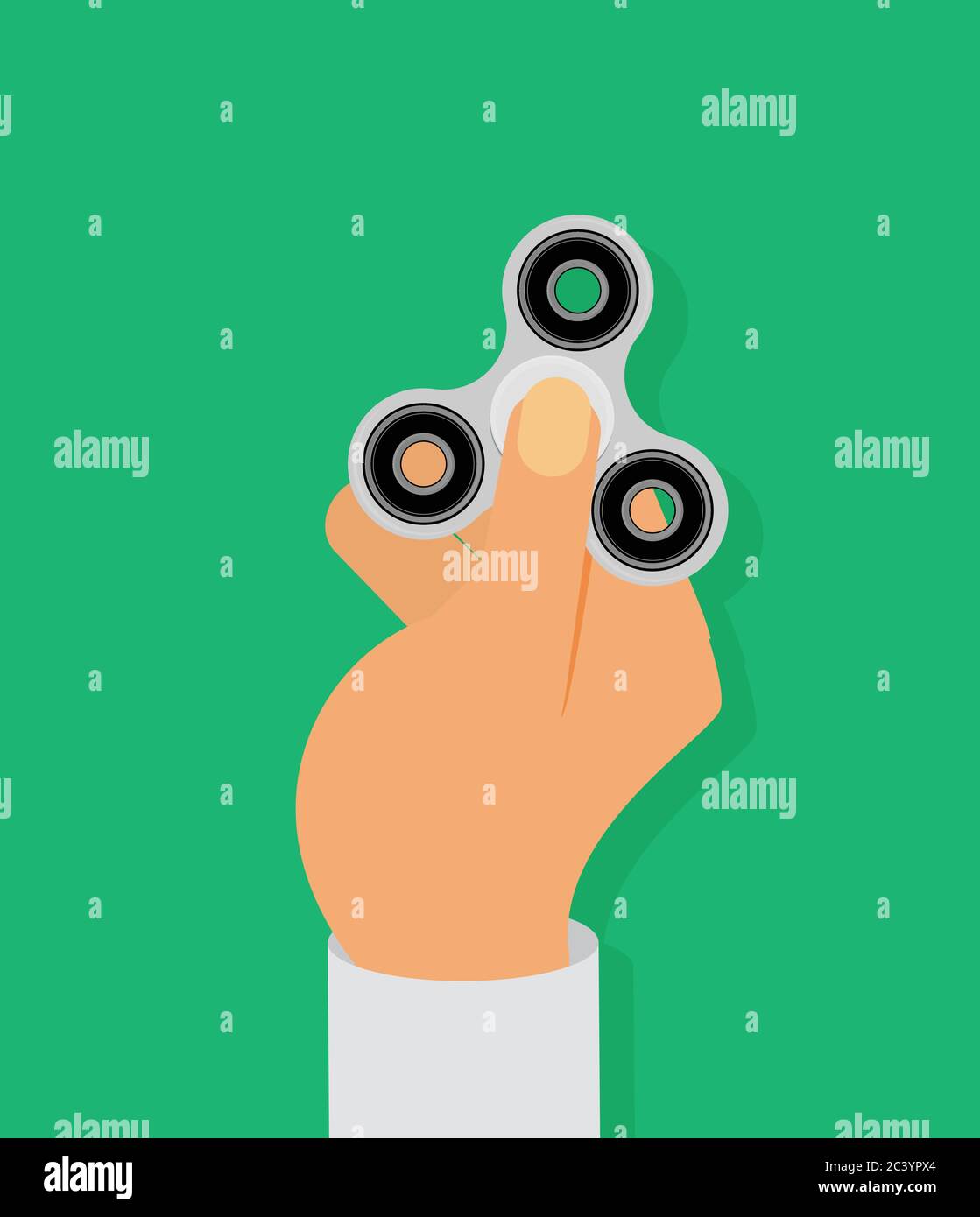 Flat Hand spinner holding in hand vector Stock Vector Image & Art - Alamy