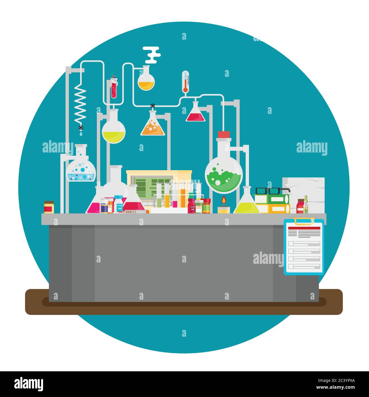 Laboratory Conceptual. Vector Illustration Stock Vector Image & Art - Alamy