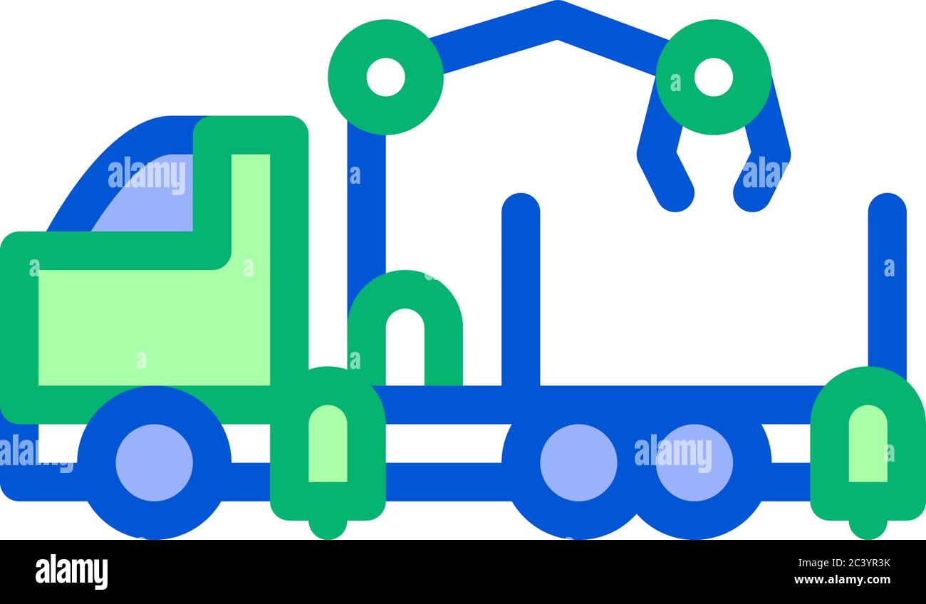 manipulator truck icon vector outline illustration Stock Vector Image ...