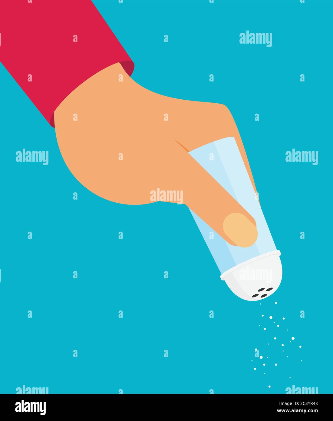 poured salt from the salt shaker flat vector Stock Vector Image & Art ...