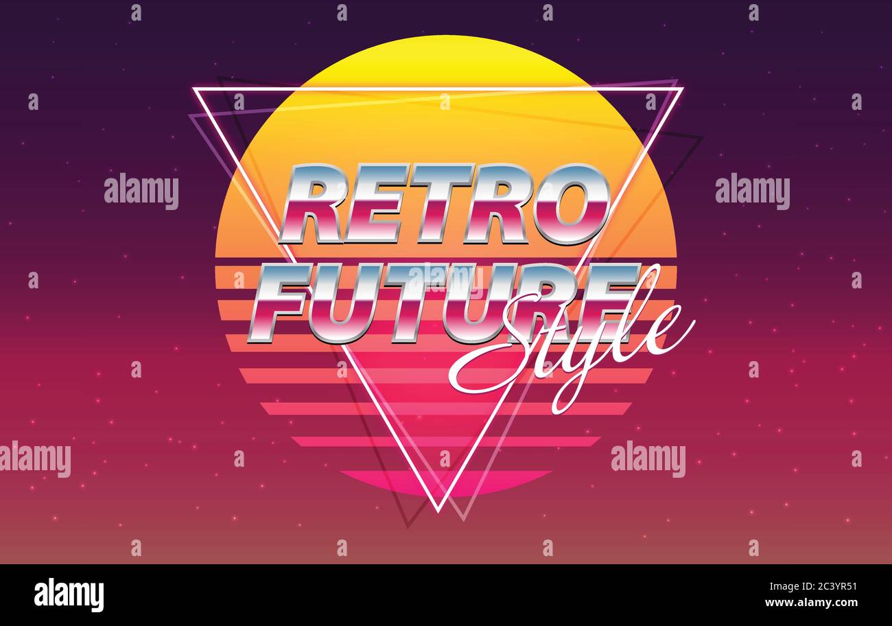 Retro futuristic vector background Stock Vector Image & Art - Alamy