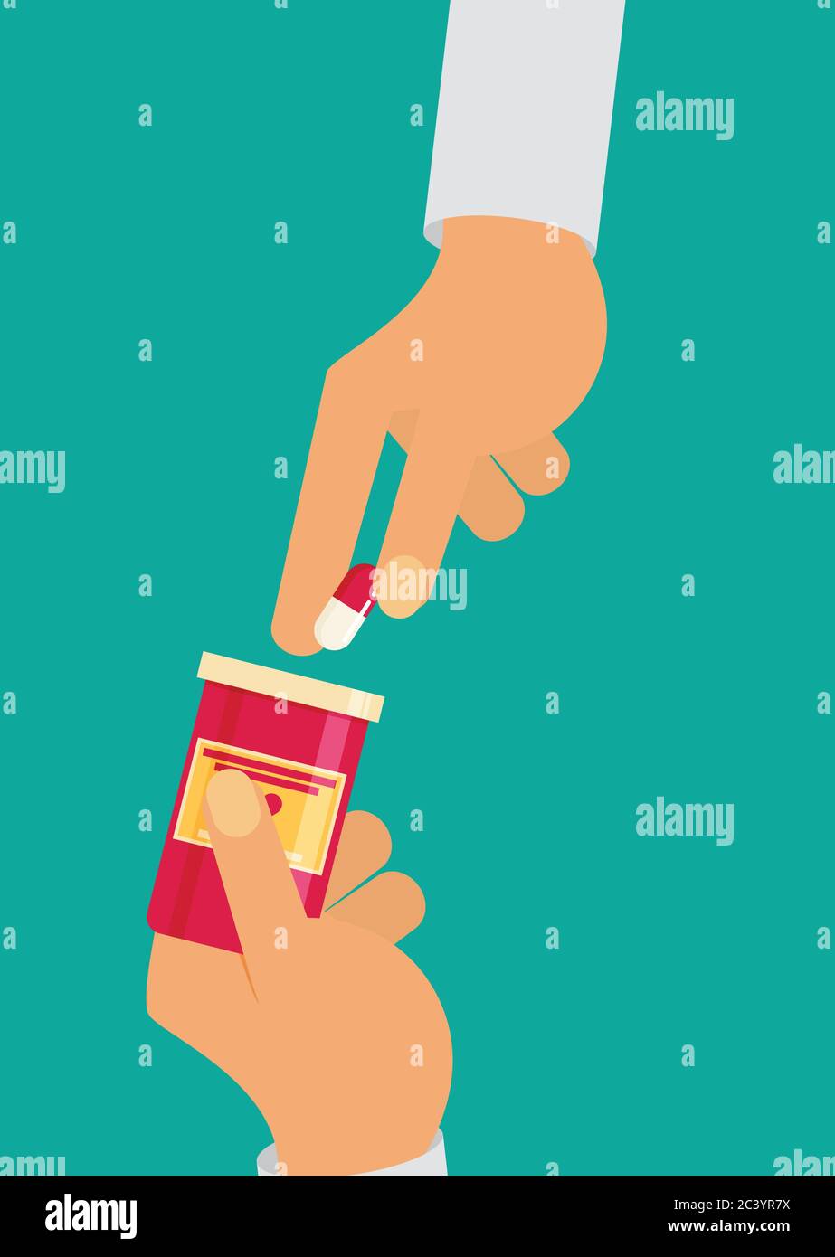 Flat vector take drugs Stock Vector Image & Art - Alamy