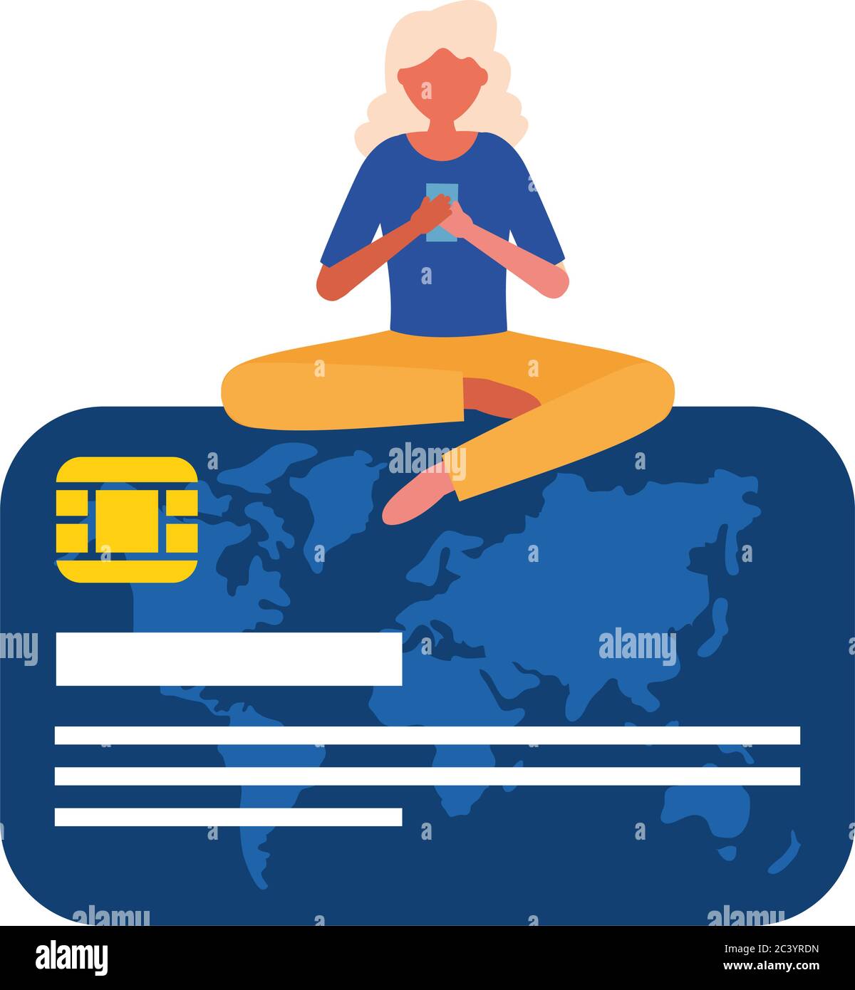 Credit card money avatar illustration hi-res stock photography and ...