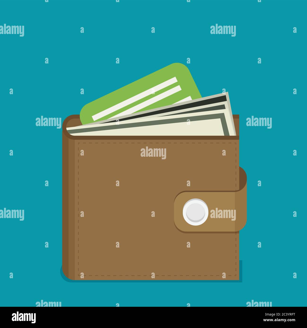 Wallet. Flat style vector illustration Stock Vector Image & Art - Alamy