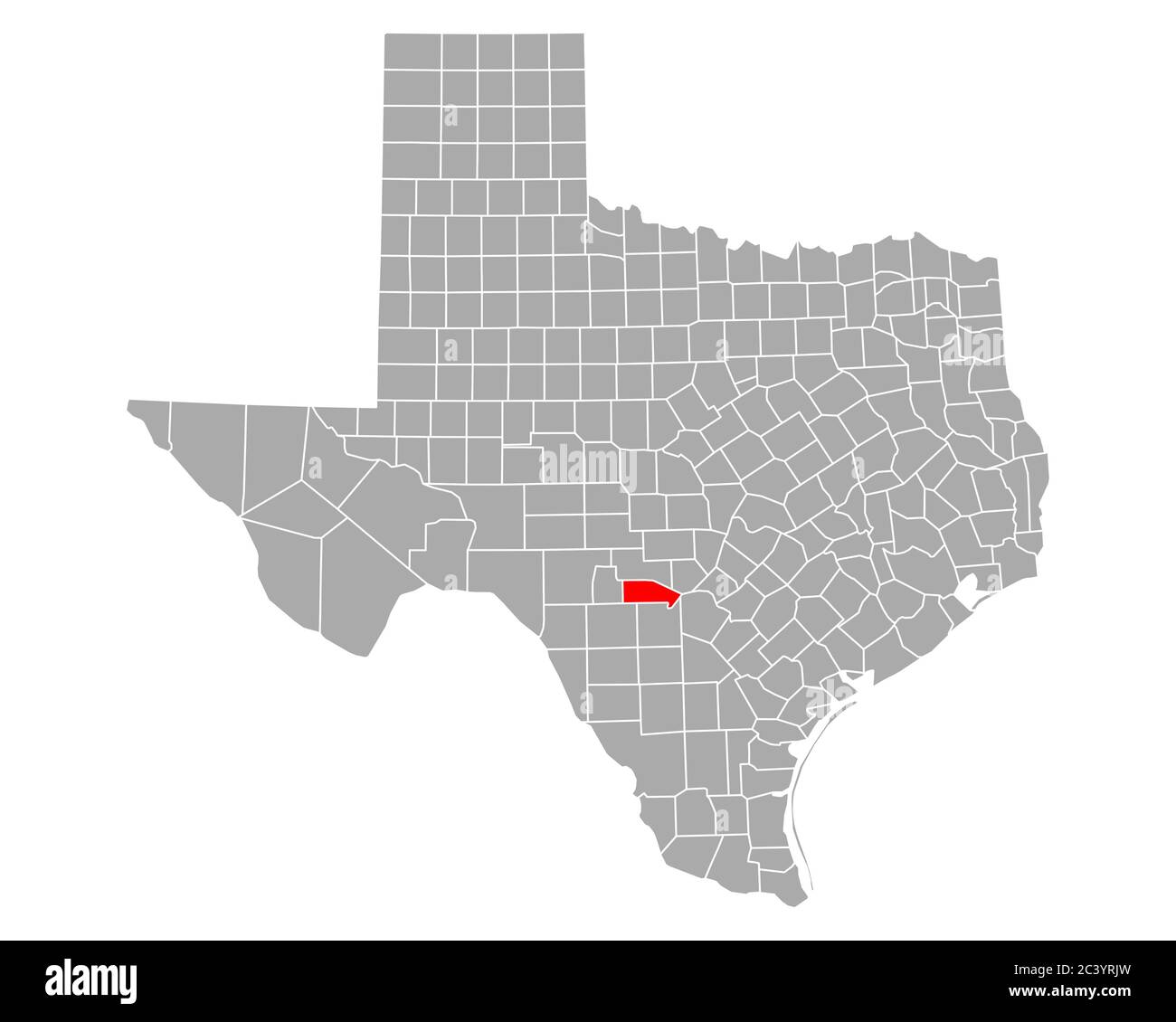 Map of Bandera in Texas Stock Photo - Alamy