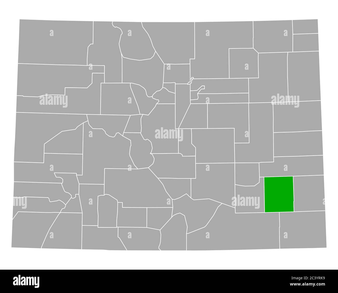 Map of Bent in Colorado Stock Photo - Alamy