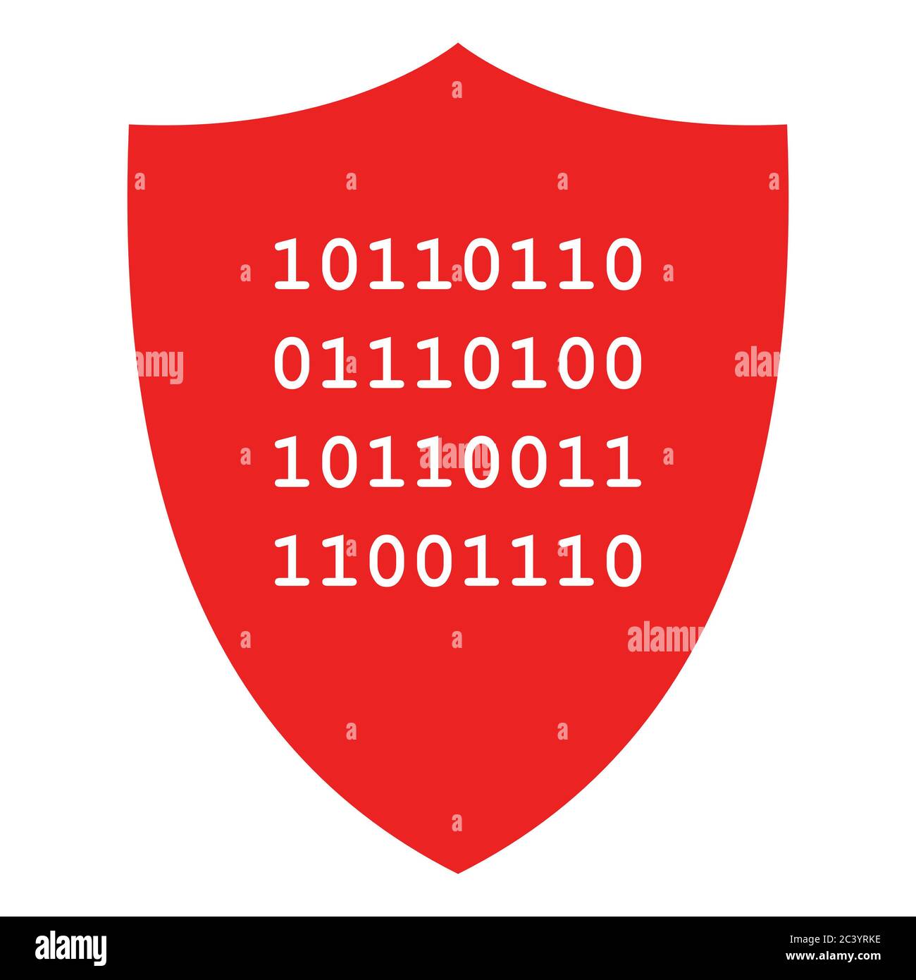 Binary code and shield Stock Photo - Alamy
