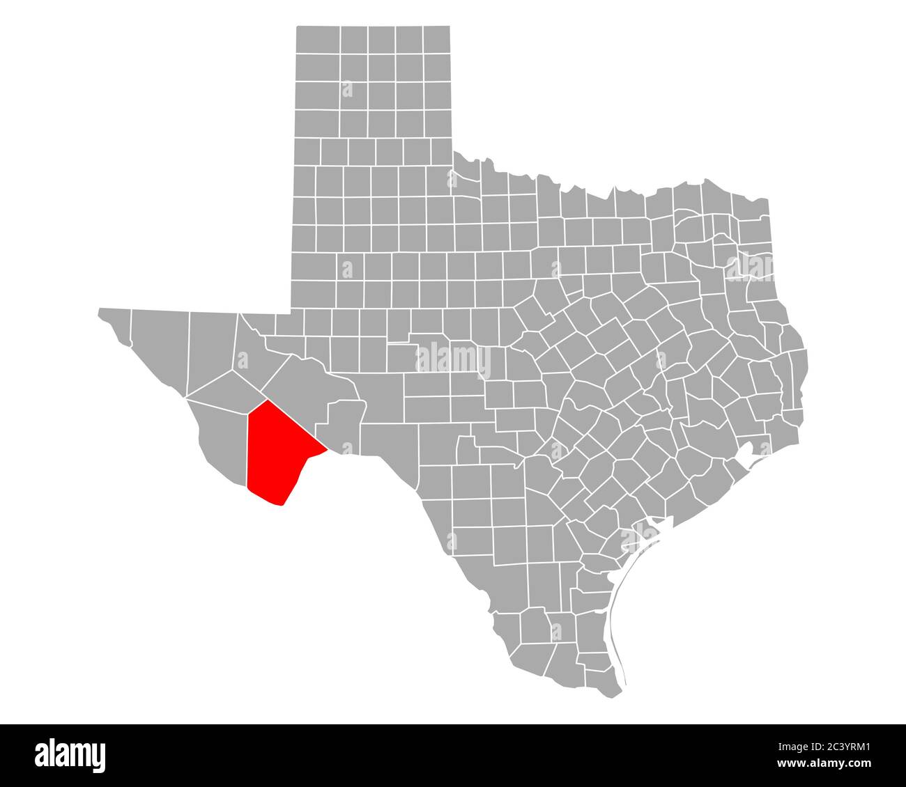 Map of Brewster in Texas Stock Photo - Alamy