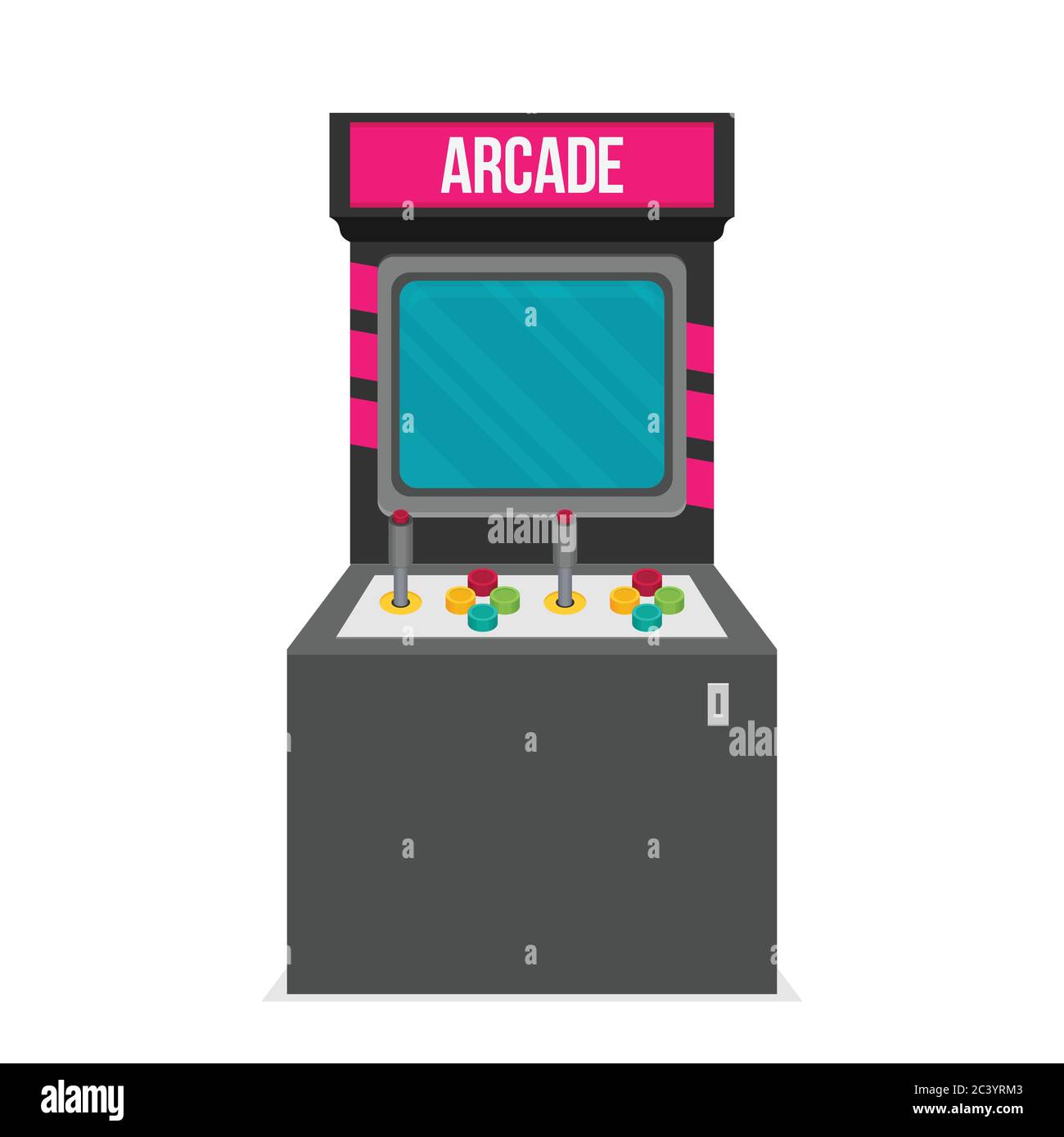 Retro arcade machine. Flat style vector illustration Stock Vector Image & Art - Alamy
