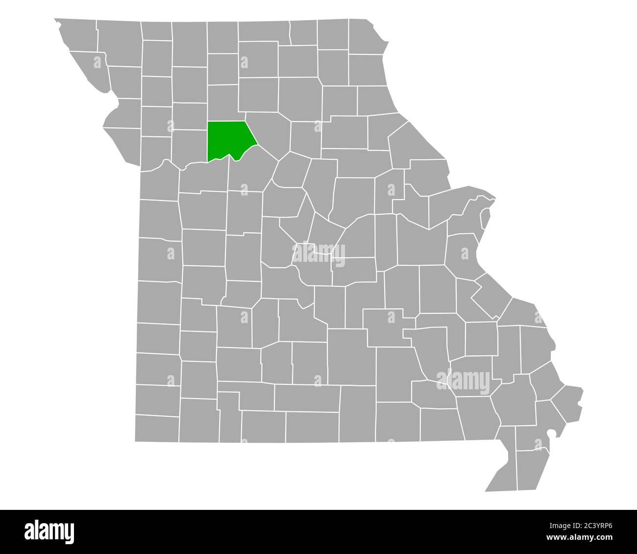 Map of Carroll in Missouri Stock Photo - Alamy