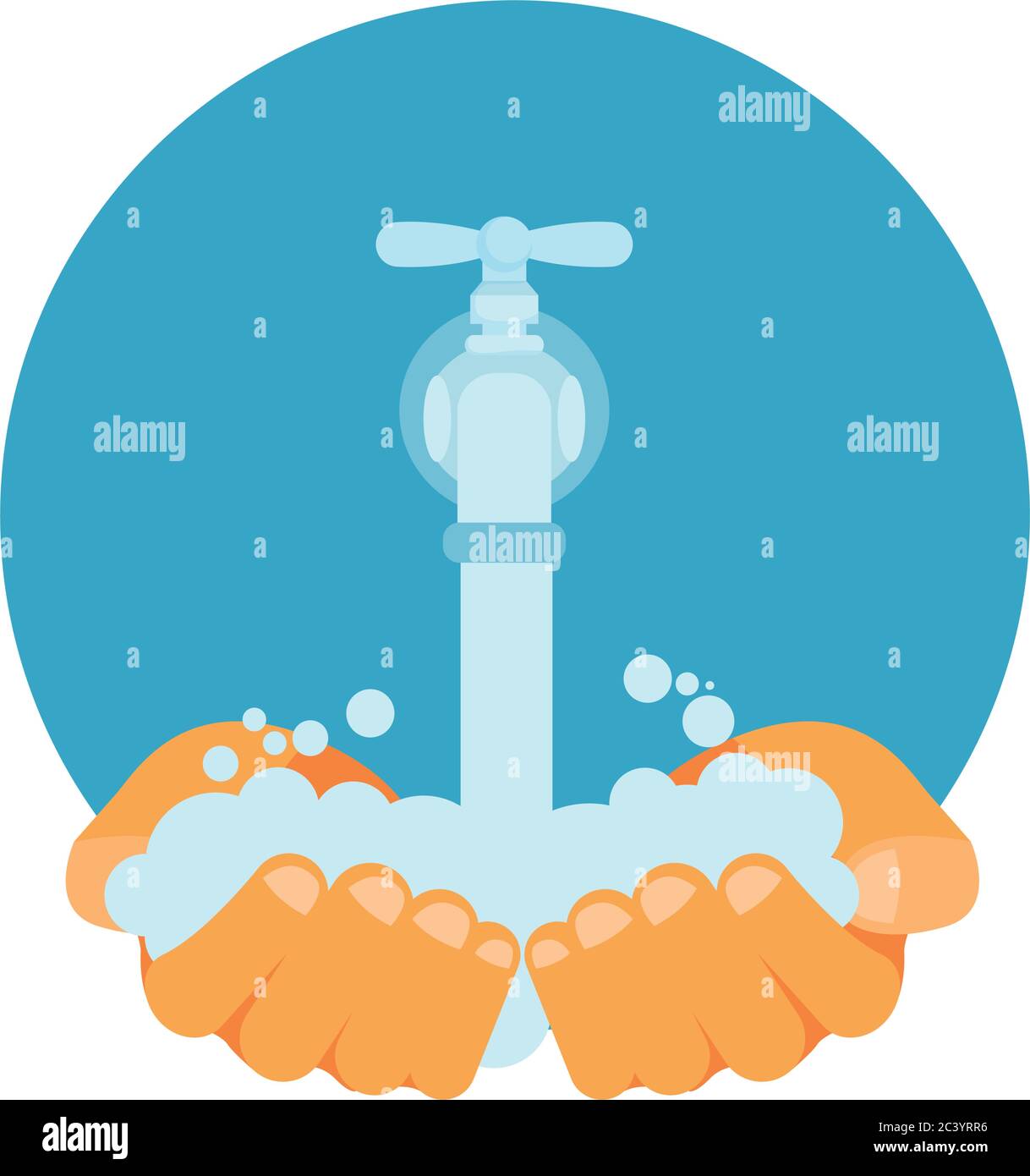 Hands washing under water tap design, Hygiene wash health and clean ...