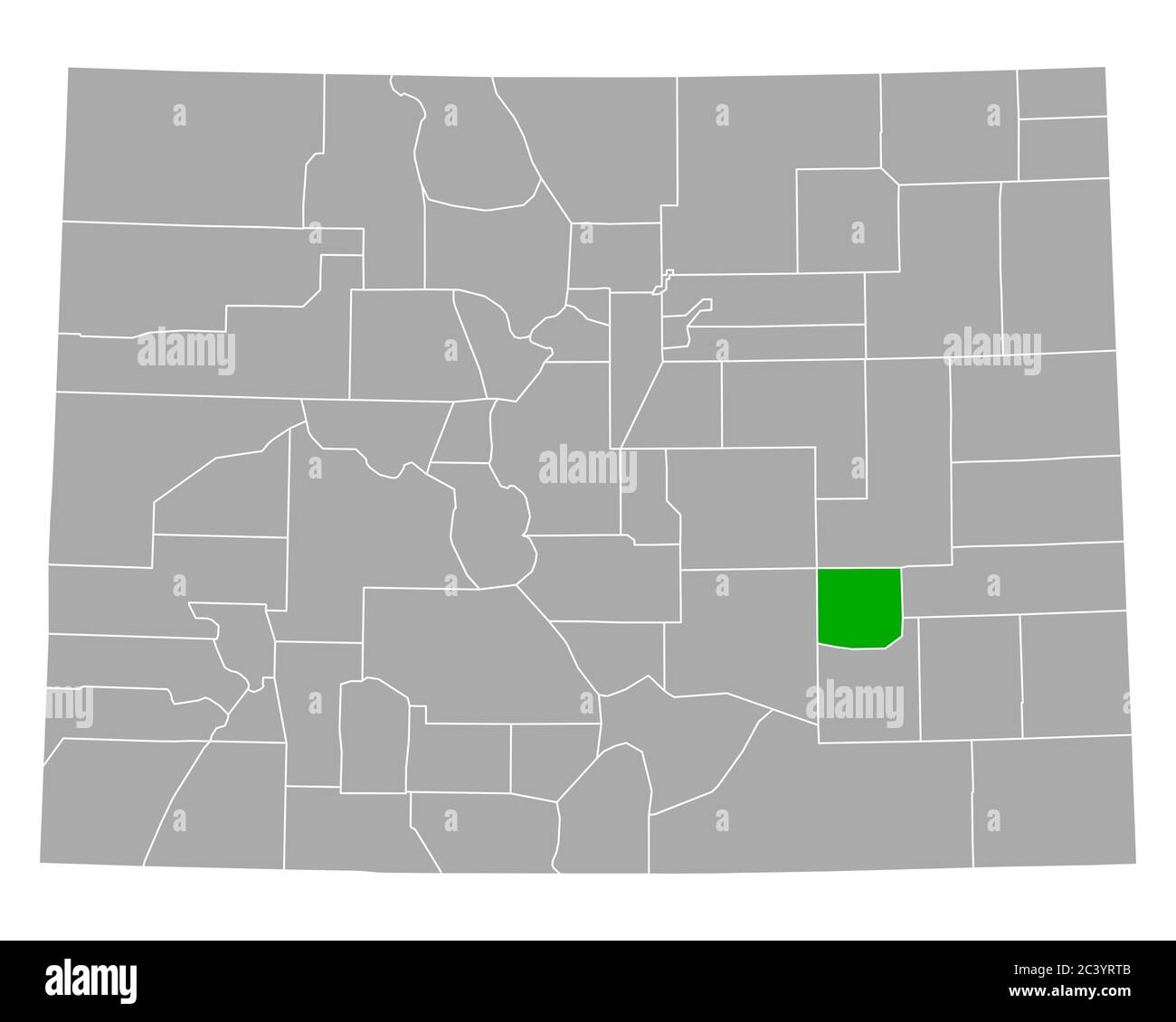 Map of Crowley in Colorado Stock Photo - Alamy