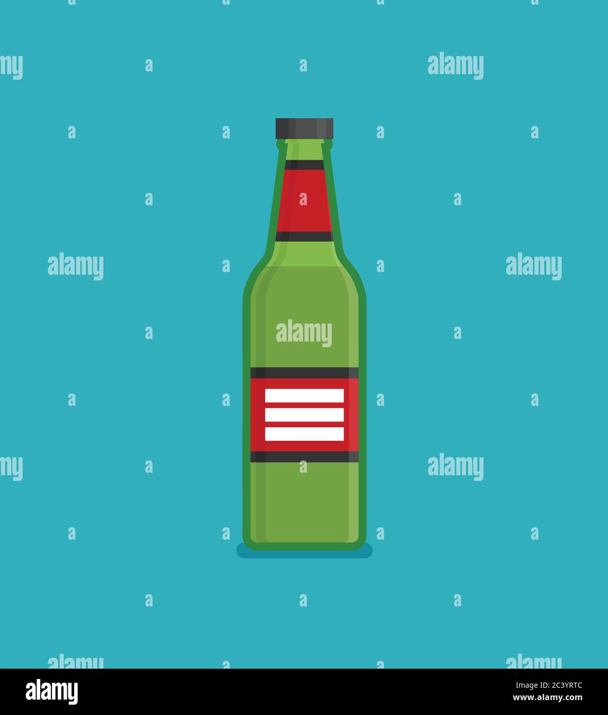 Flat vector bottle with alcohol icon Stock Vector Image & Art - Alamy