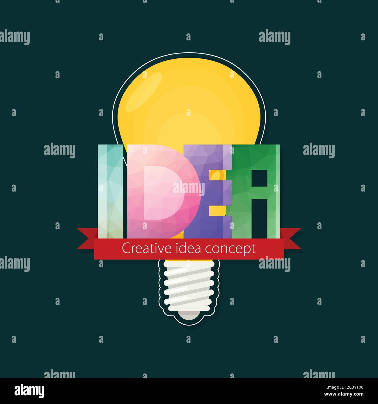 Idea text. Creative idea concept.Vector illustration template design ...