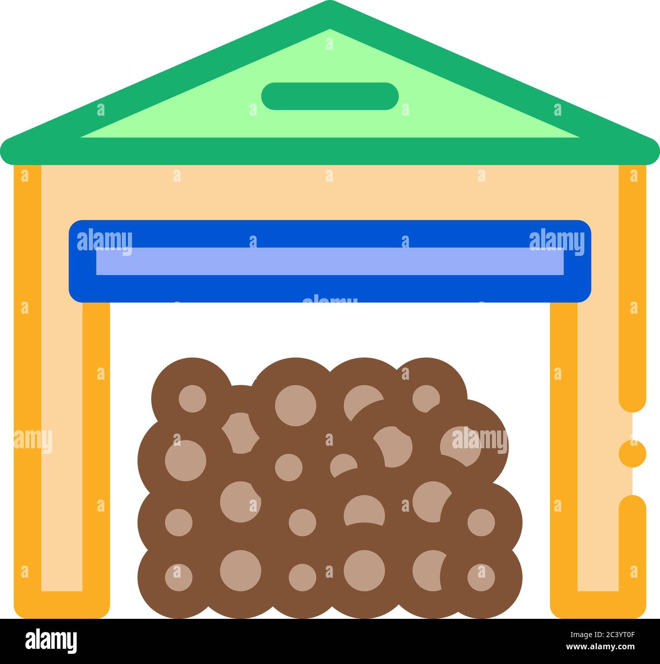 logging storage icon vector outline illustration Stock Vector Image ...