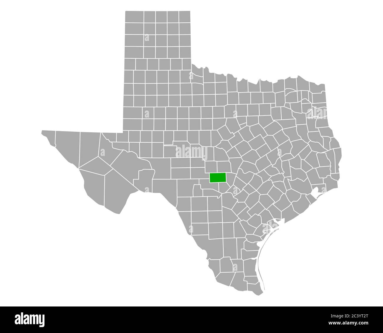 Map of Gillespie in Texas Stock Photo - Alamy