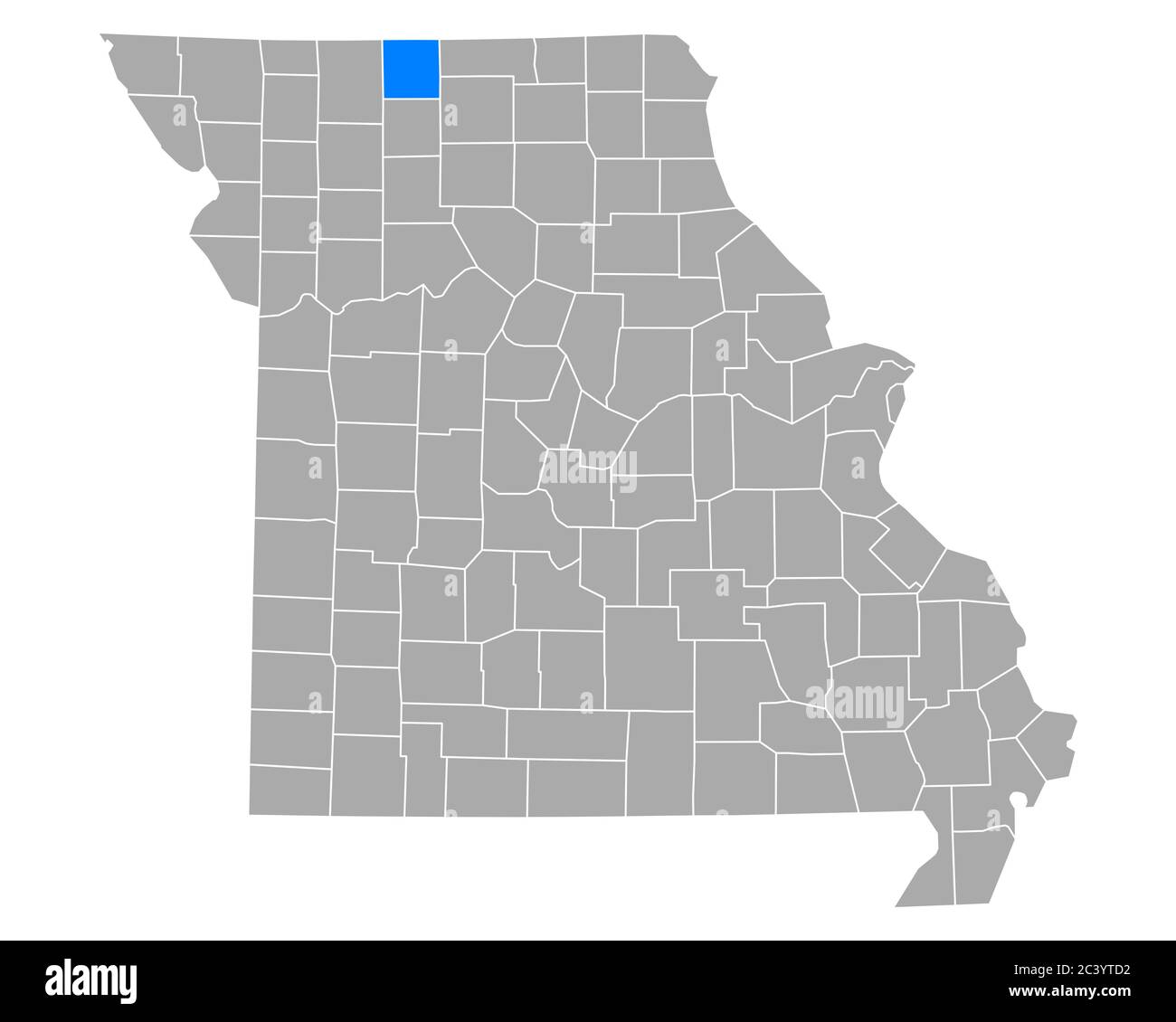 Map of Mercer in Missouri Stock Photo - Alamy