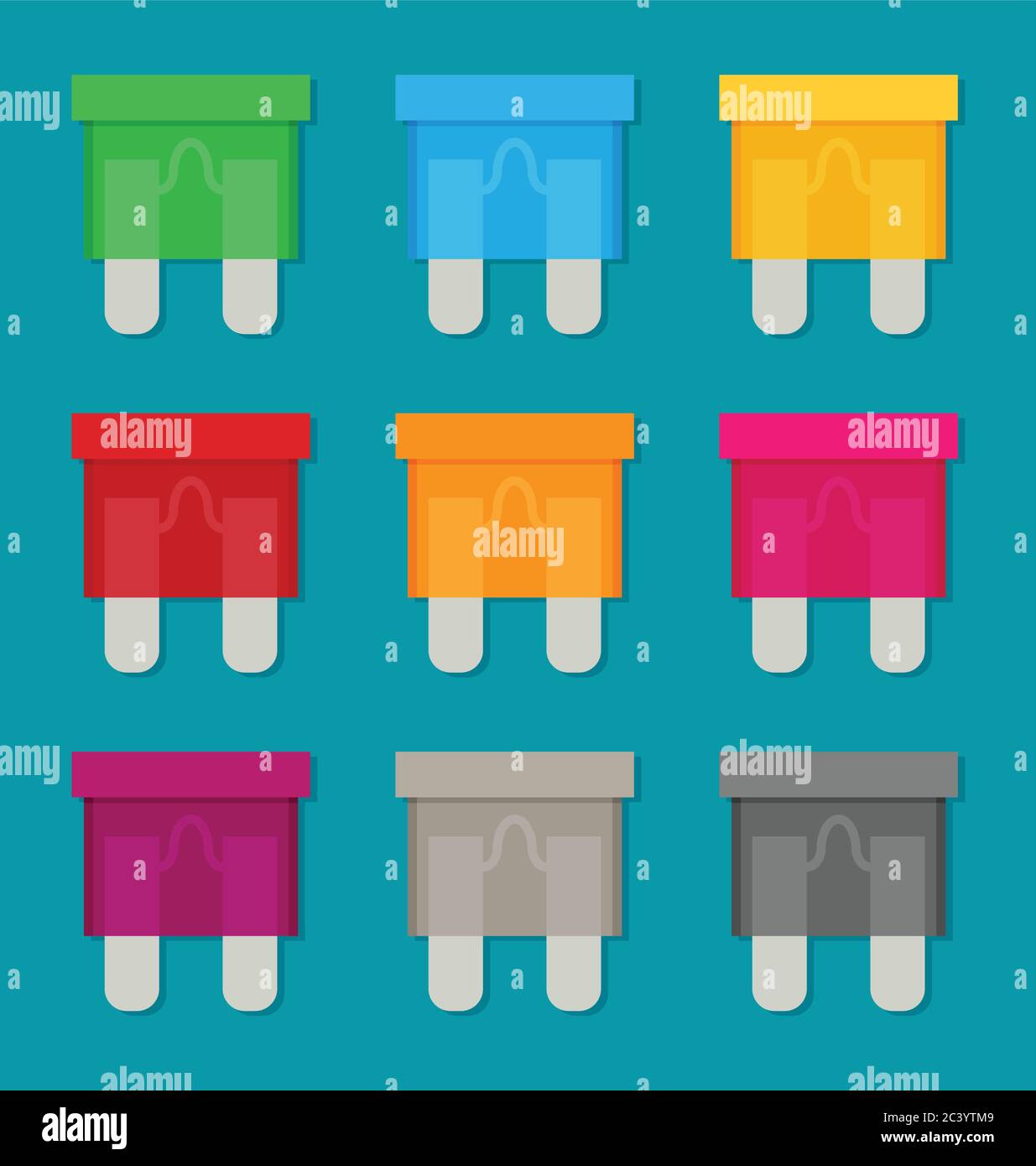 Electric fuse icon flat Stock Vector Images - Alamy