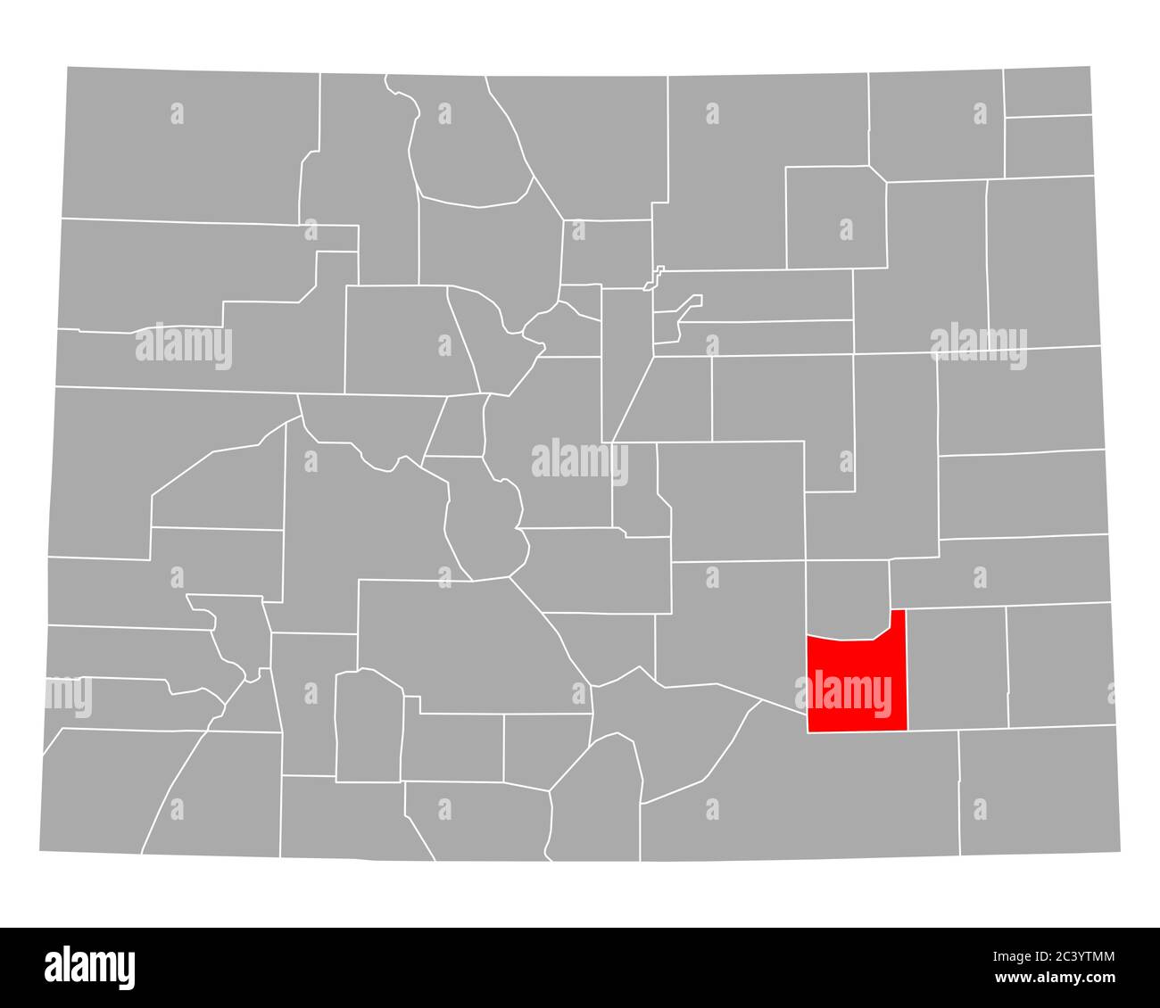 Map of Otero in Colorado Stock Photo - Alamy