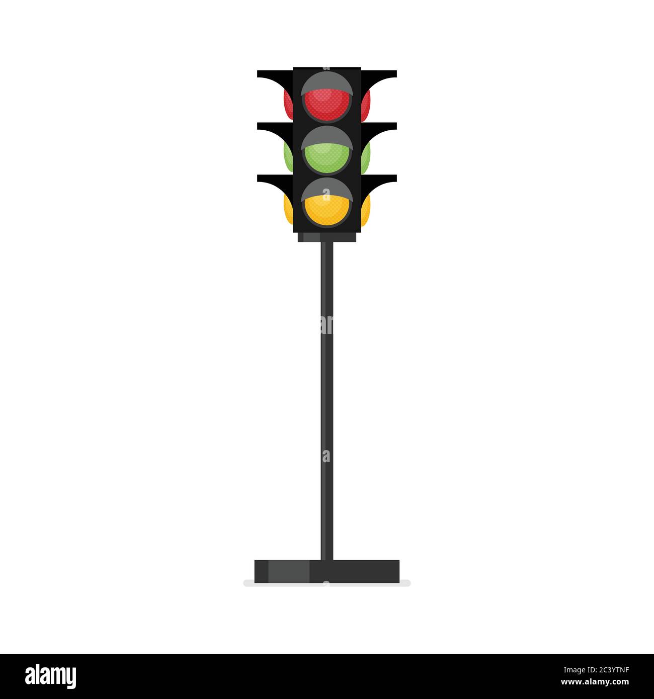 Traffic light. Single flat icon on white background. Vector ...