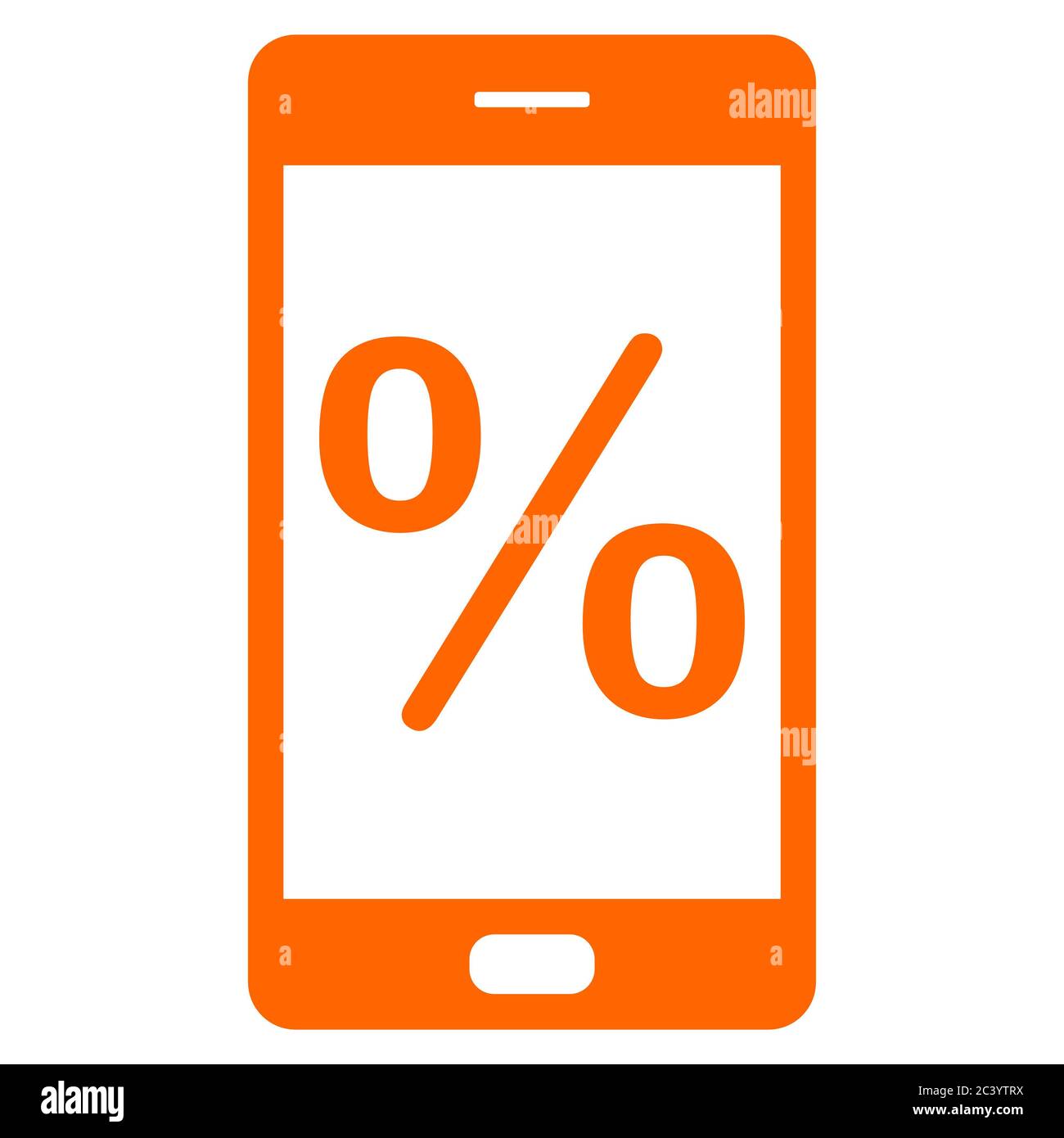 Percent and smartphone Stock Photo - Alamy