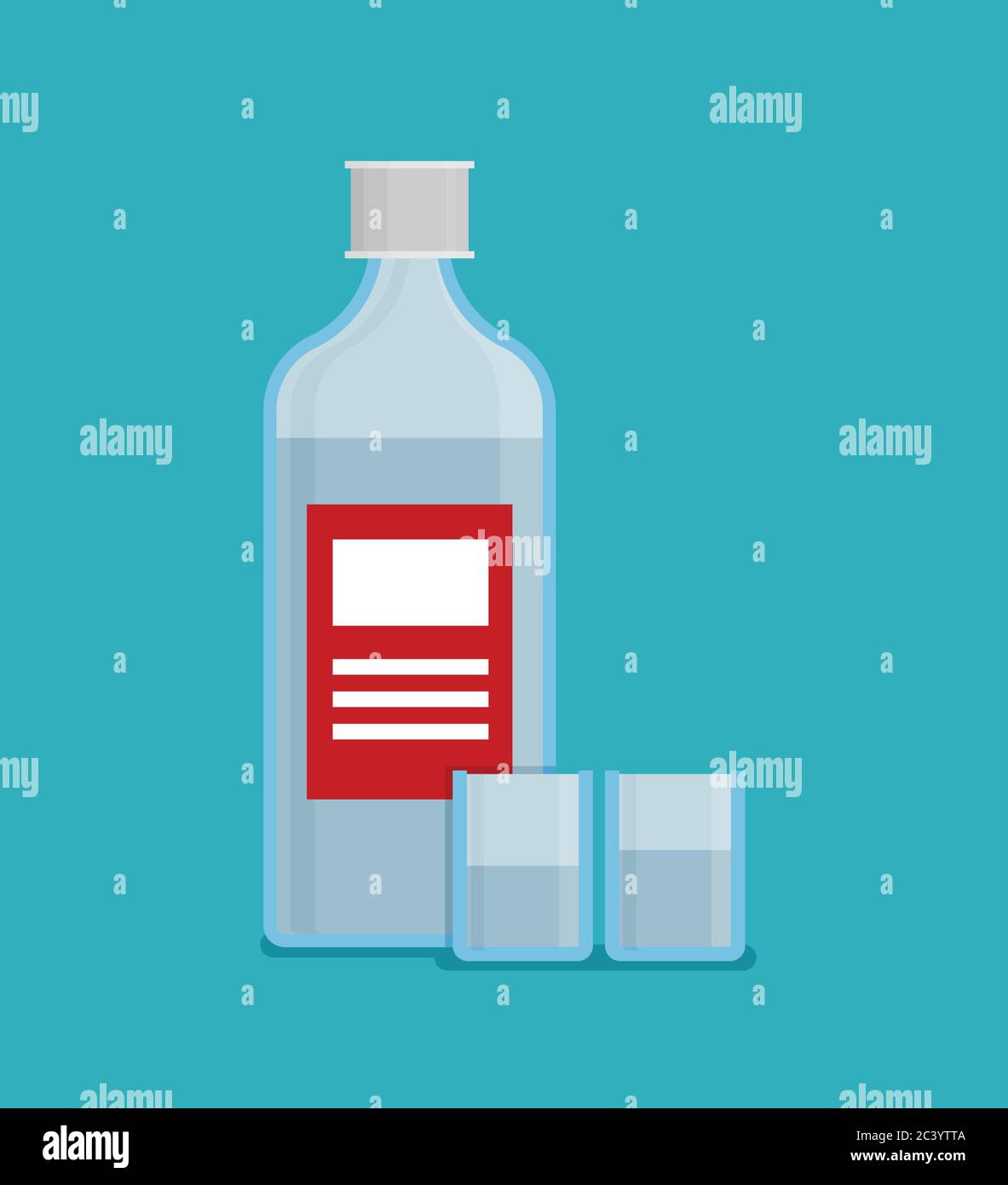 Flat vector bottle with alcohol icon Stock Vector Image & Art - Alamy