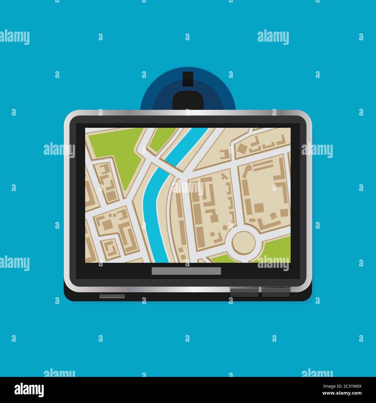 Flat vector GPS navigation Stock Vector Image & Art - Alamy