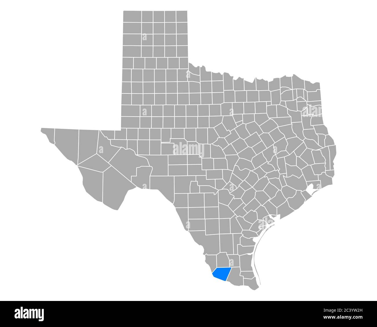 Map of Starr in Texas Stock Photo - Alamy