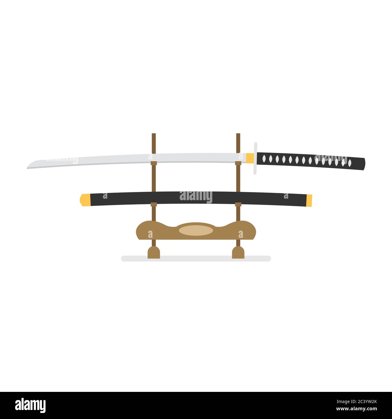 flat vector katana icon isolated on white background Stock Vector Image ...