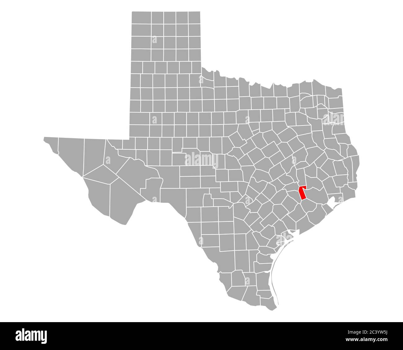 Map of Waller in Texas Stock Photo - Alamy