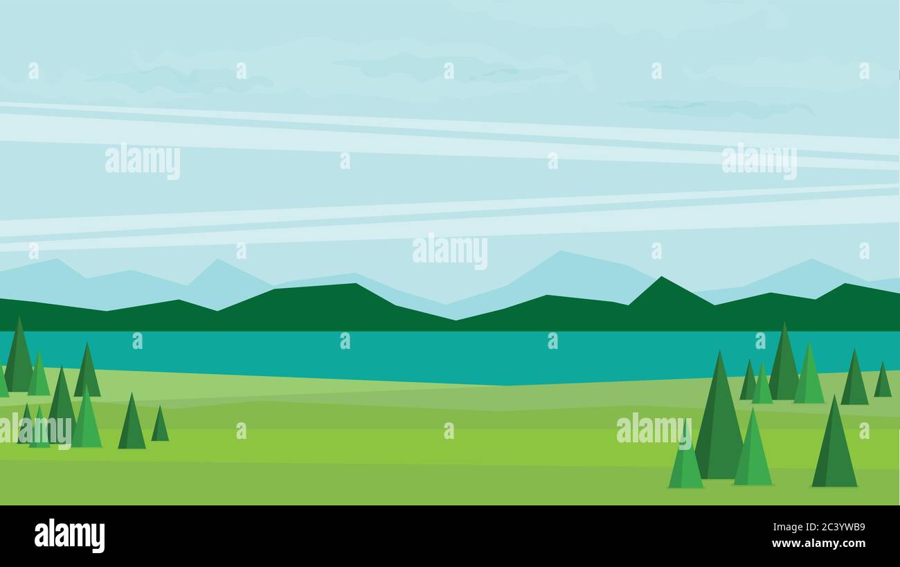 Natural landscape. Vector illustration Stock Vector Image & Art - Alamy