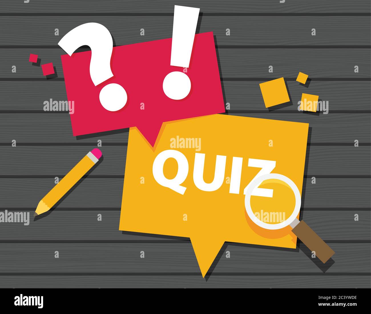 Quiz related concept vector illustration Stock Vector Image & Art - Alamy